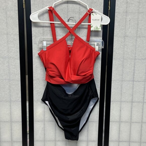 Eomenie | Swim | Eomenie Cutout Crossover Tie Back One Piece Monokini ...